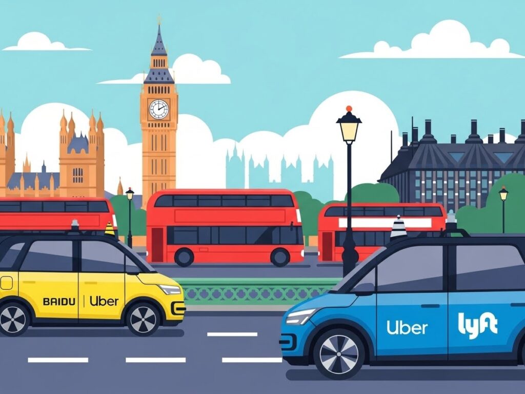 Robotaxis Baidu à Londres : Uber et Lyft en 2026